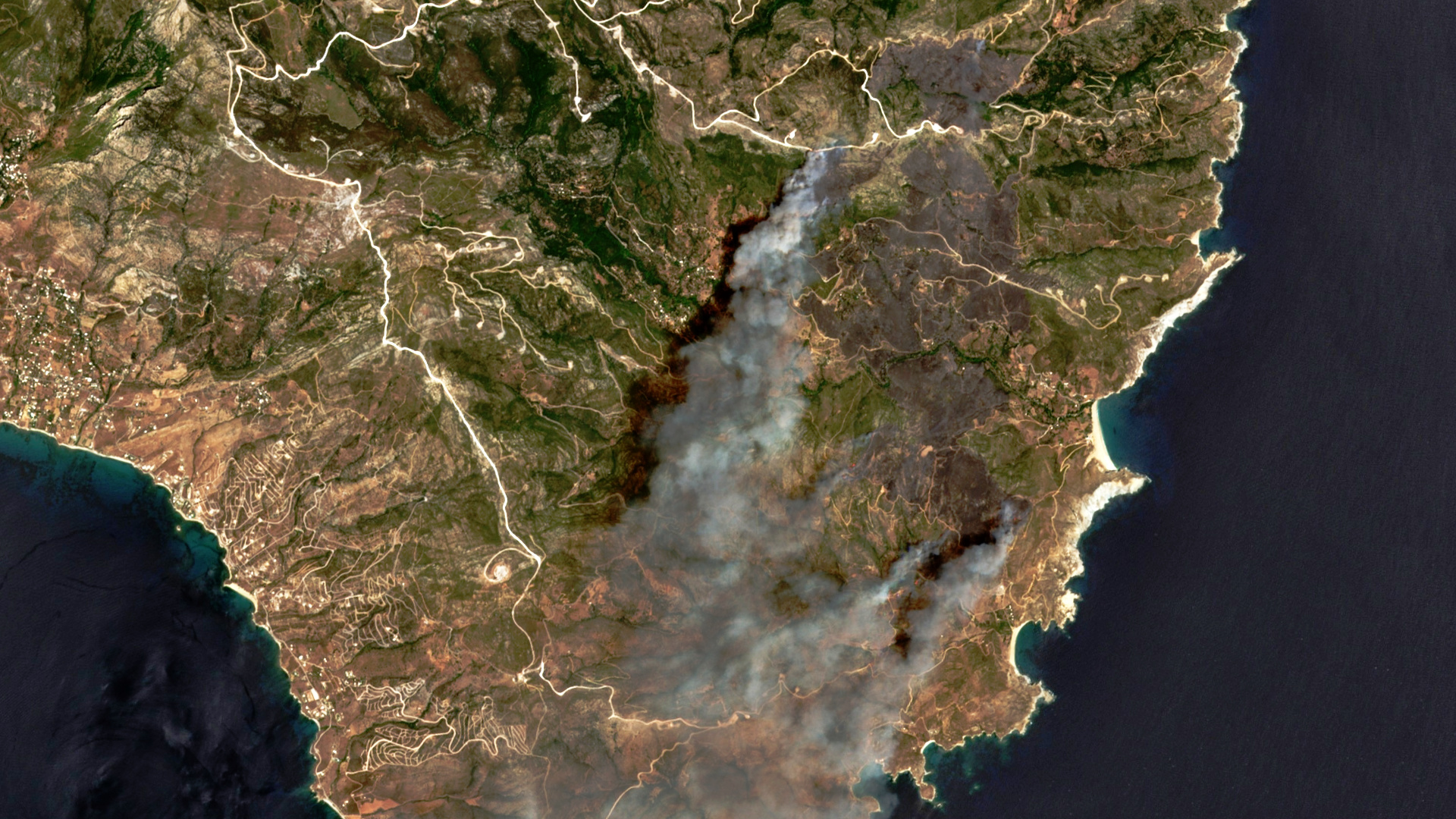 Les incendies du mois de juillet 2023 en Grèce vus par les satellites d ...